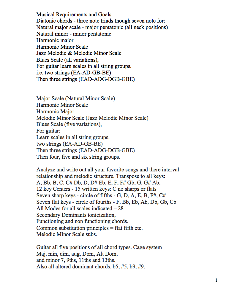 Vince Lauria Music » Requirements for Being A Professional Musician